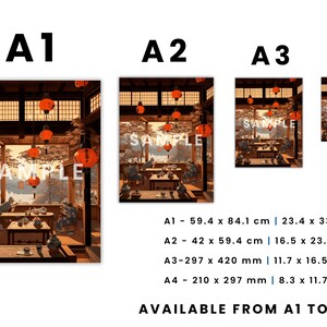 Tea Haven in Gion Poster, Ukiyo-e Café Art Print, Japanese Tea Shop ...