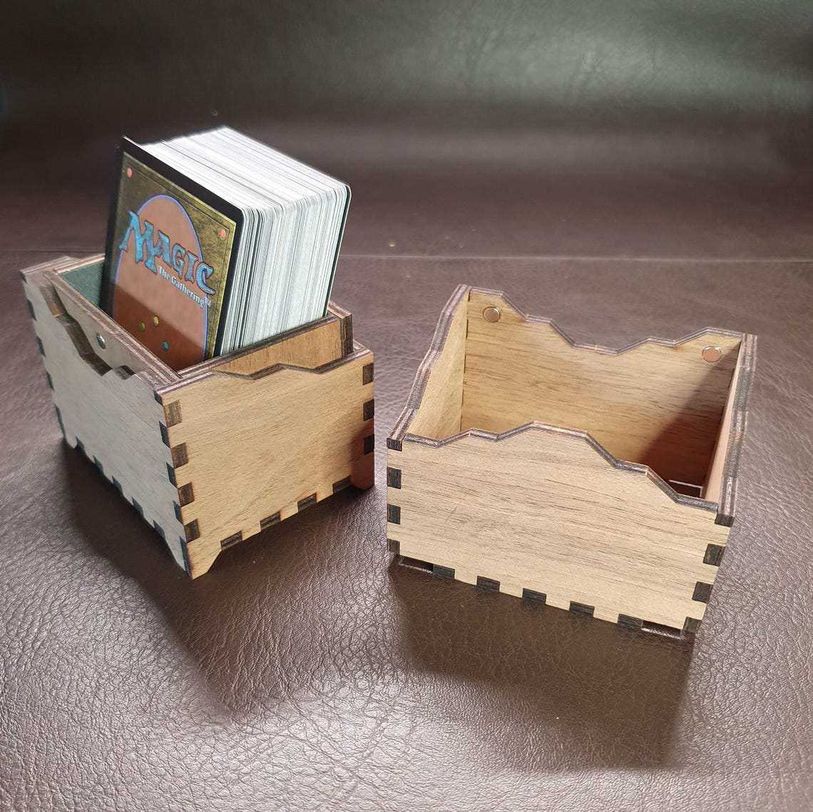 Wooden Deckbox Magnetic Storagebox for Cards With Foam Inlay - Etsy