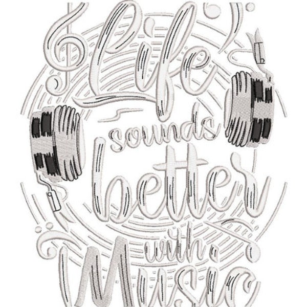 Music Embroidery - Etsy