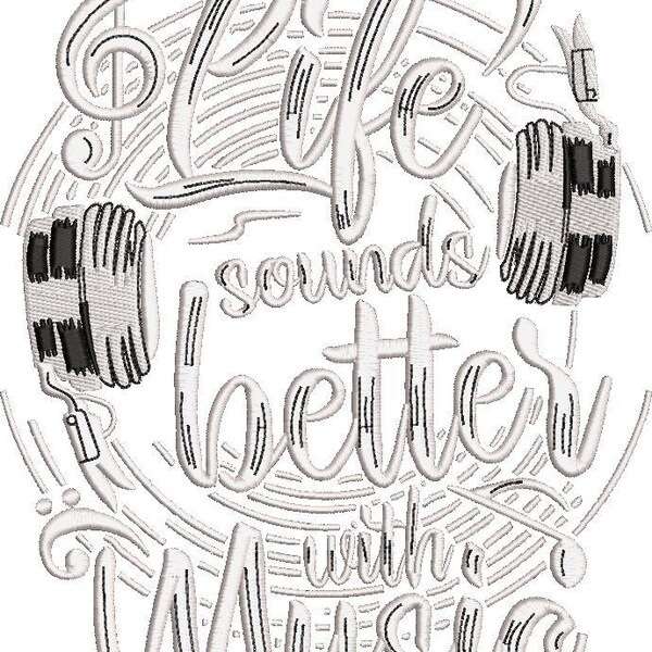 Music Embroidery - Etsy