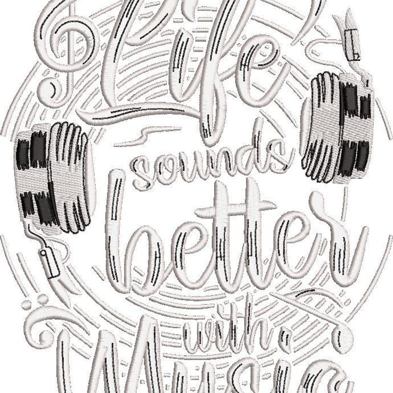 Music Embroidery - Etsy