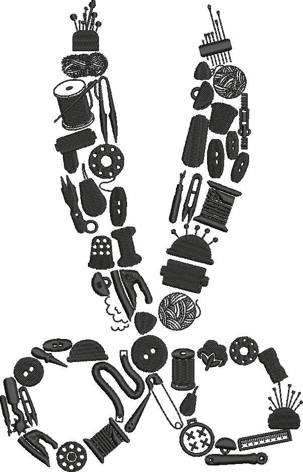 Artistic Scissors Machine Embroidery Design Scissor Embroidery Design ...