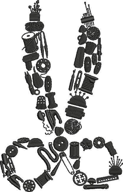 Artistic Scissors Machine Embroidery Design Scissor Embroidery Design ...