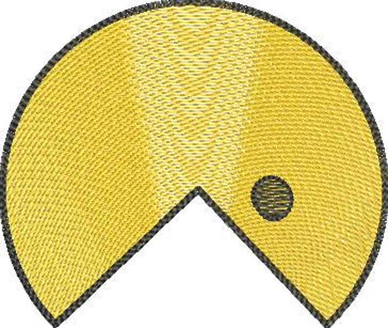 Pac Man Split Bow Machine Embroidery Design Christmas Pac Man Bow ...