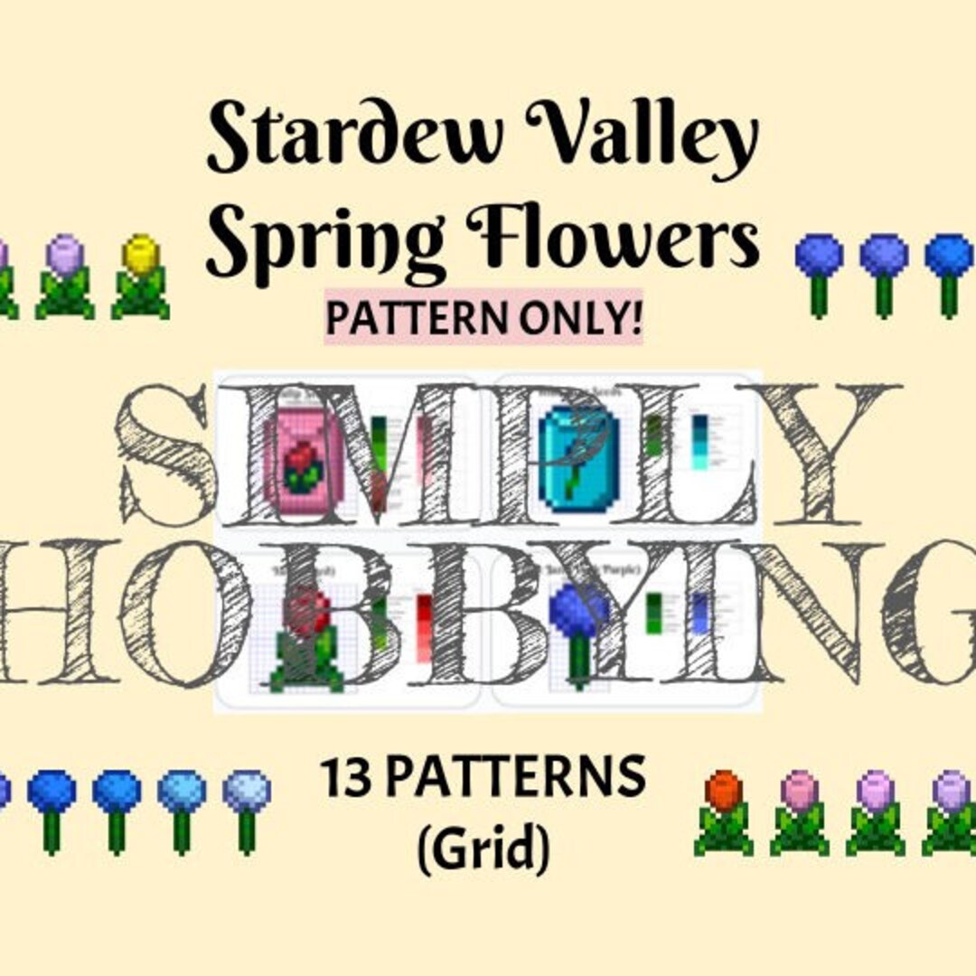 Spring Flowers Stardew Valley Grid Pattern - Etsy