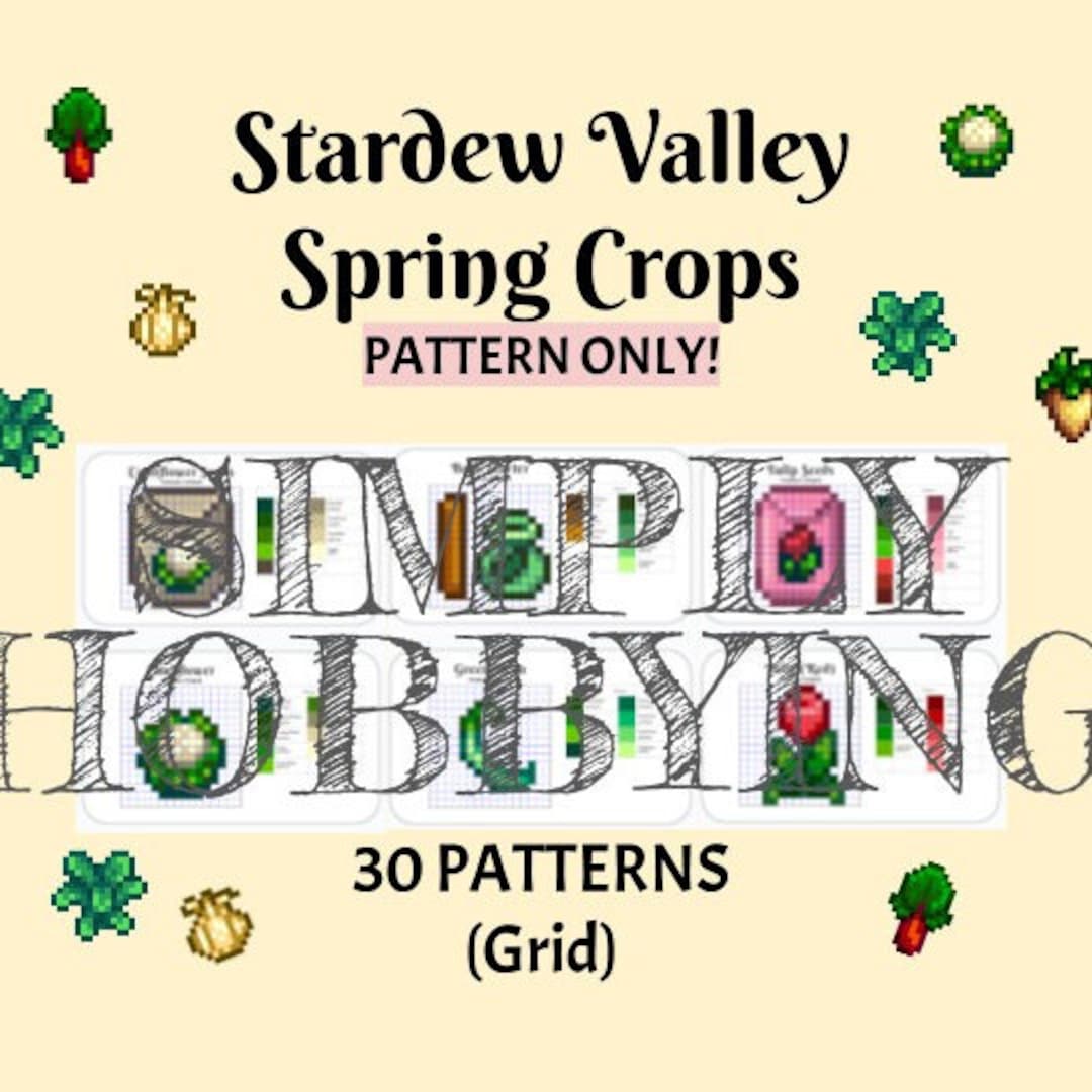 Spring Crops Stardew Valley Pixel Grid Pattern Guide - Etsy