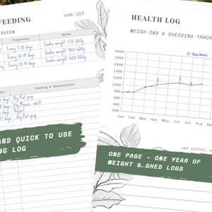 Corn Snake Care Diary, Reptile Logbook Calendar A5 & US Letter Paper ...