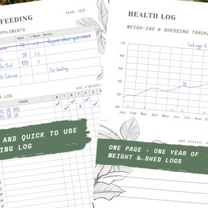 Crested Gecko Care Diary, Reptile Logbook Calendar A5 & US Letter Paper ...