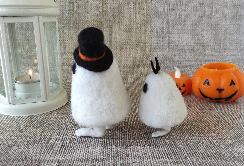 Ghosts Felted With a Needle Out of Wool. Halloween Decor - Etsy
