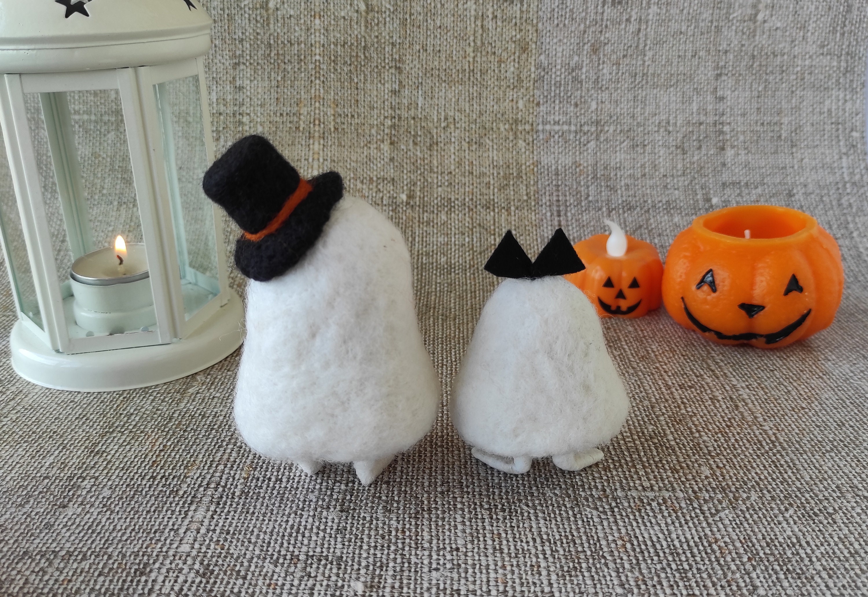 Ghosts Felted With a Needle Out of Wool. Halloween Decor - Etsy