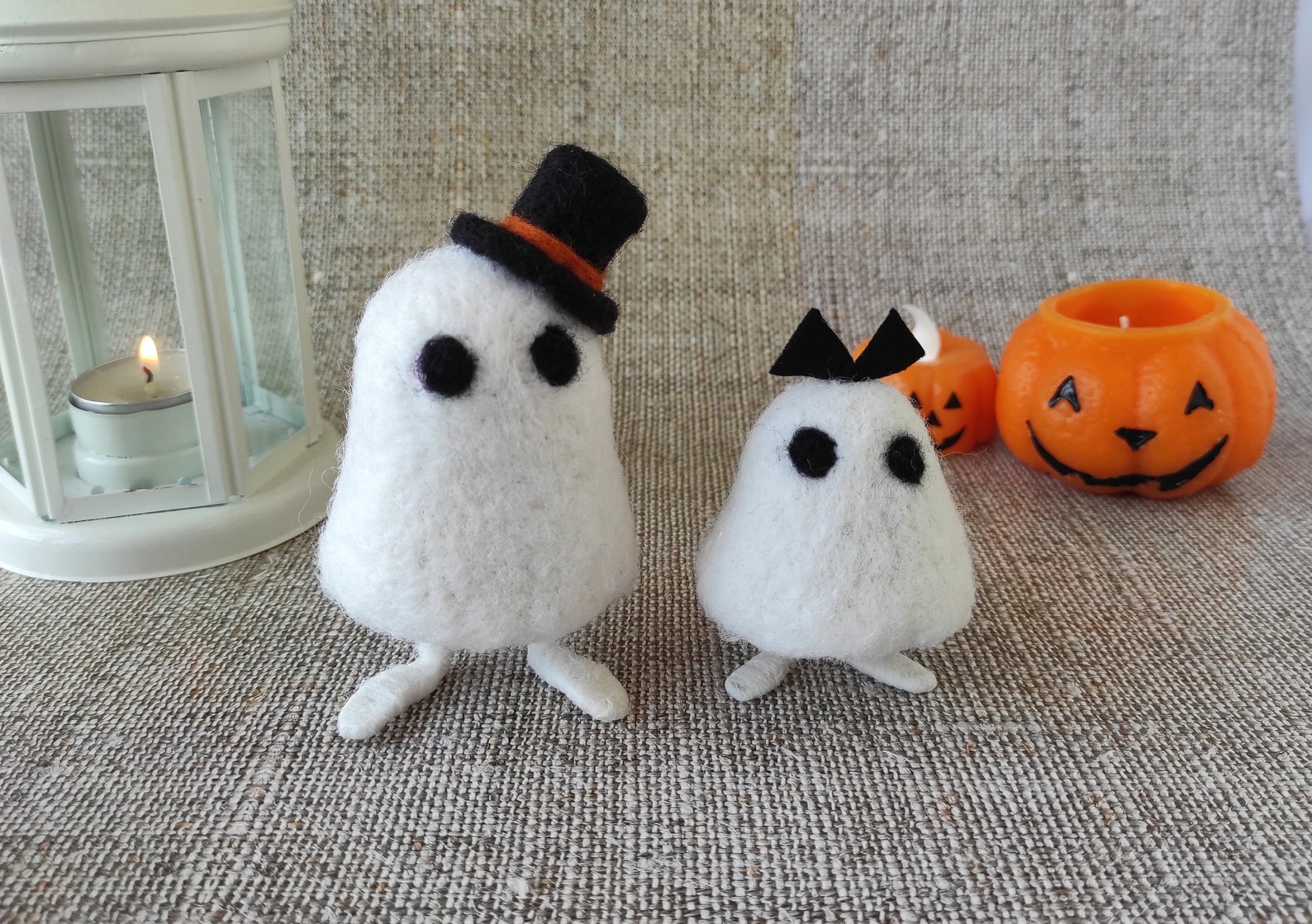 Ghosts Felted With a Needle Out of Wool. Halloween Decor - Etsy