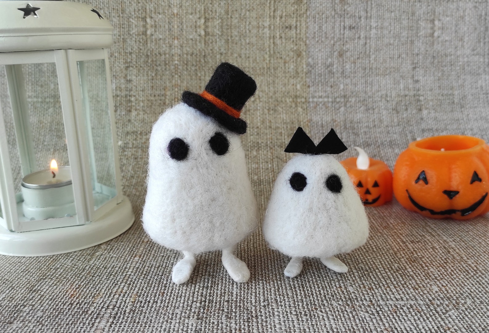 Ghosts Felted With a Needle Out of Wool. Halloween Decor - Etsy
