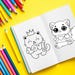 Cute Cats Coloring Pages | Kawaii Cat Printable | Instant Digital ...