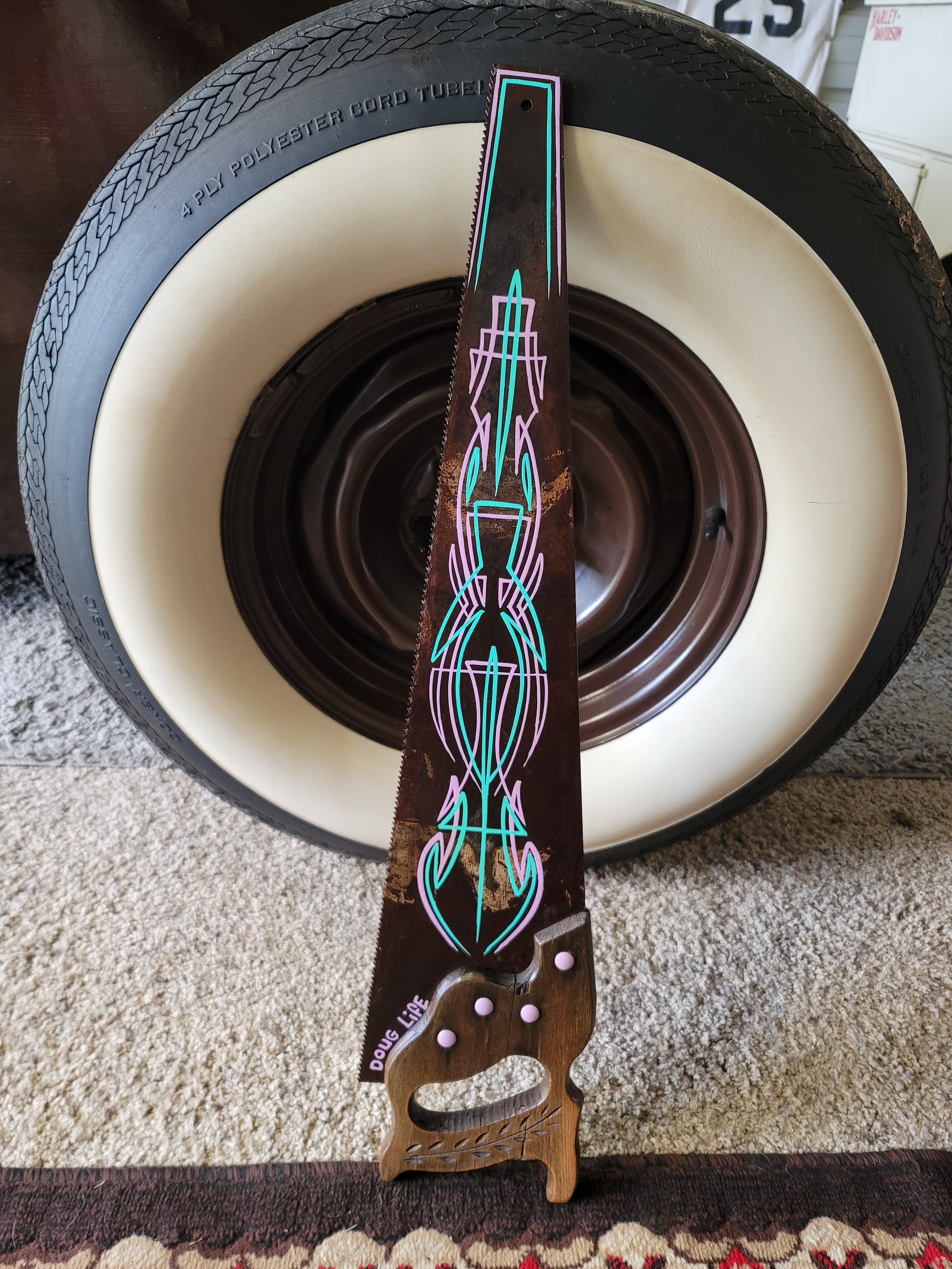 Pinstriped Hand Saw - Etsy