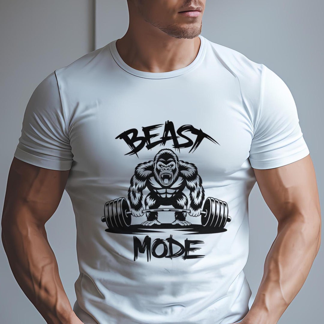 Beast Mode Exercise Tee, Unisex Softstyle T-shirt With a Gorilla ...
