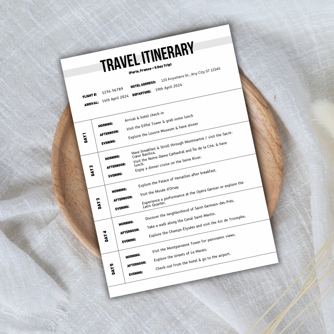 Travel Itinerary 2024, Travel Itinerary, Travel Planner, Travel Tracker, Holiday Planner ...