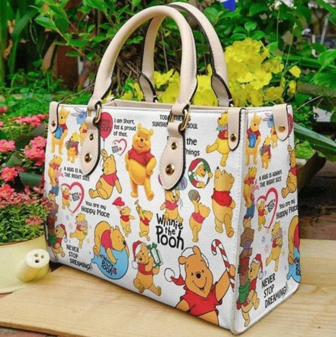 Winnie the Pooh Leather Bag,winnie the Pooh Woman Handbag,custom ...