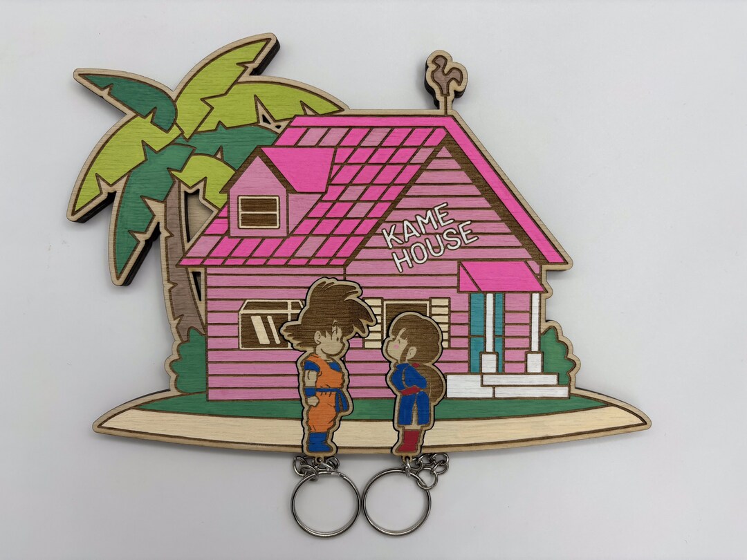 Kame House Island Wall Support Key Holder With Goku and Chichi ...