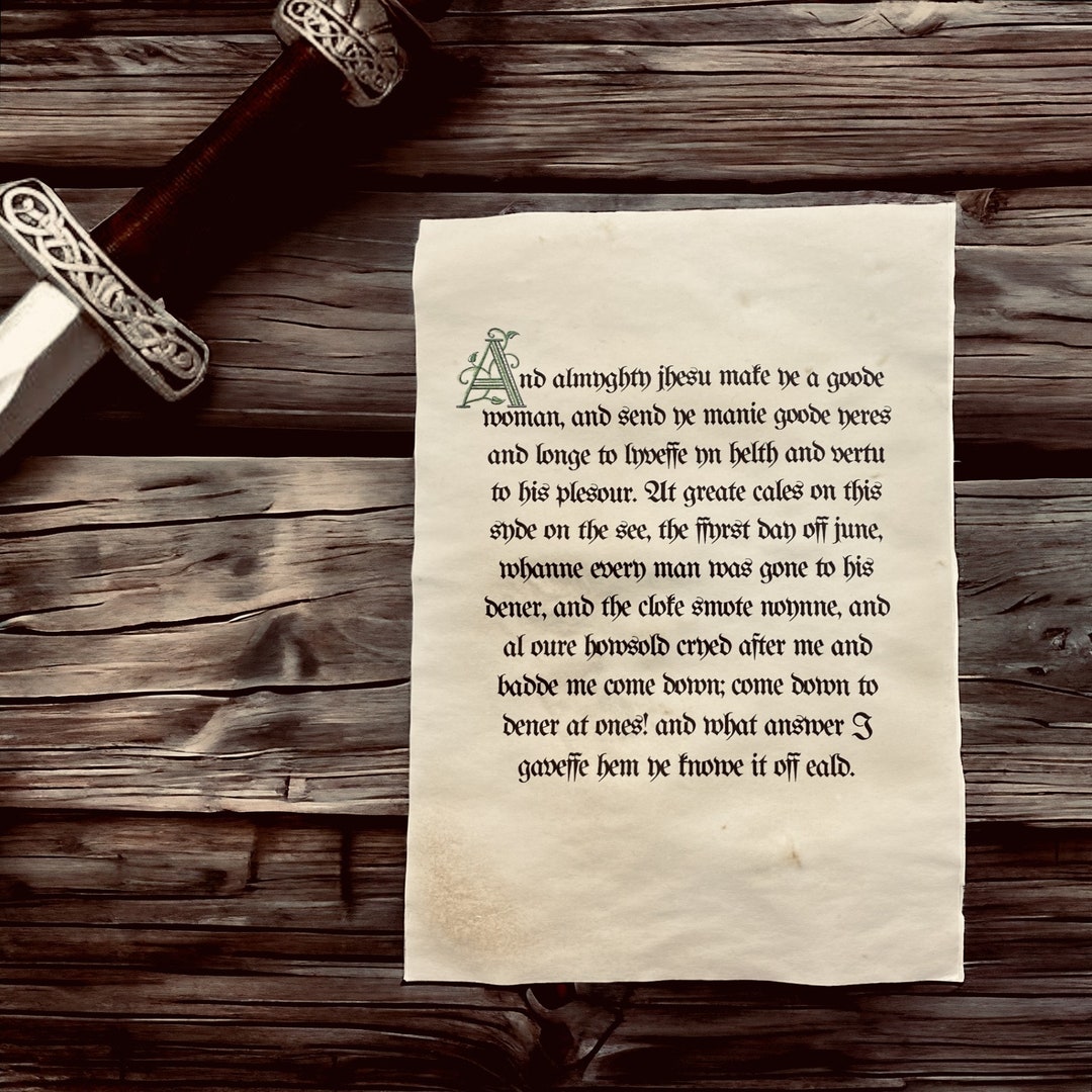 Medieval Letters Personalised History Letters Middle English History ...