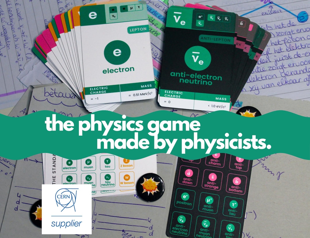 Physics Card Game | Elementary Particles - Etsy