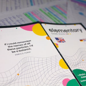 Physics Card Game | Elementary Particles - Etsy