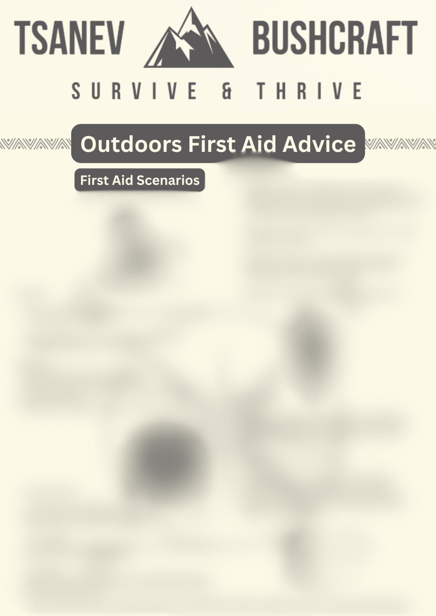 Outdoors First Aid Guide & Checklist English - Etsy