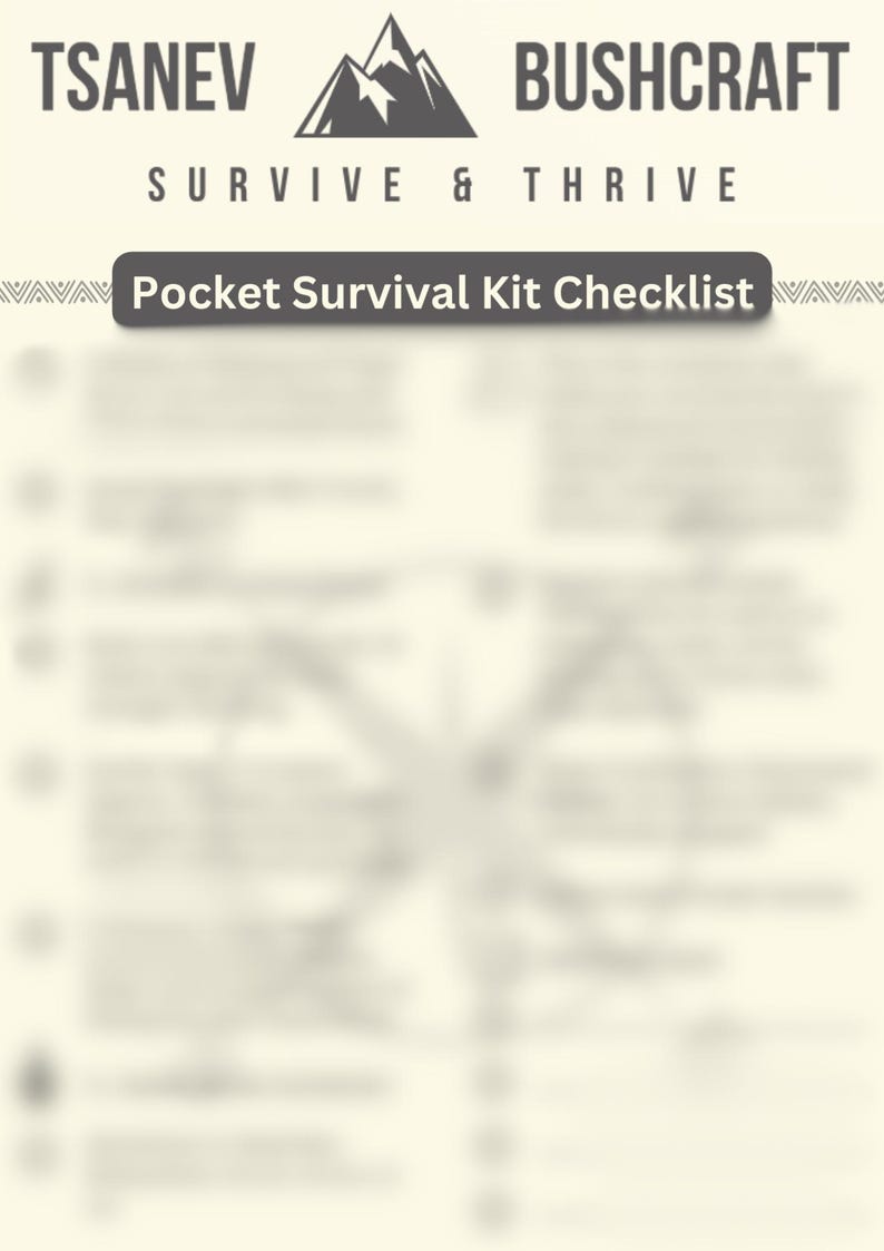 Pocket Survival Kit Guide & Checklist - Etsy
