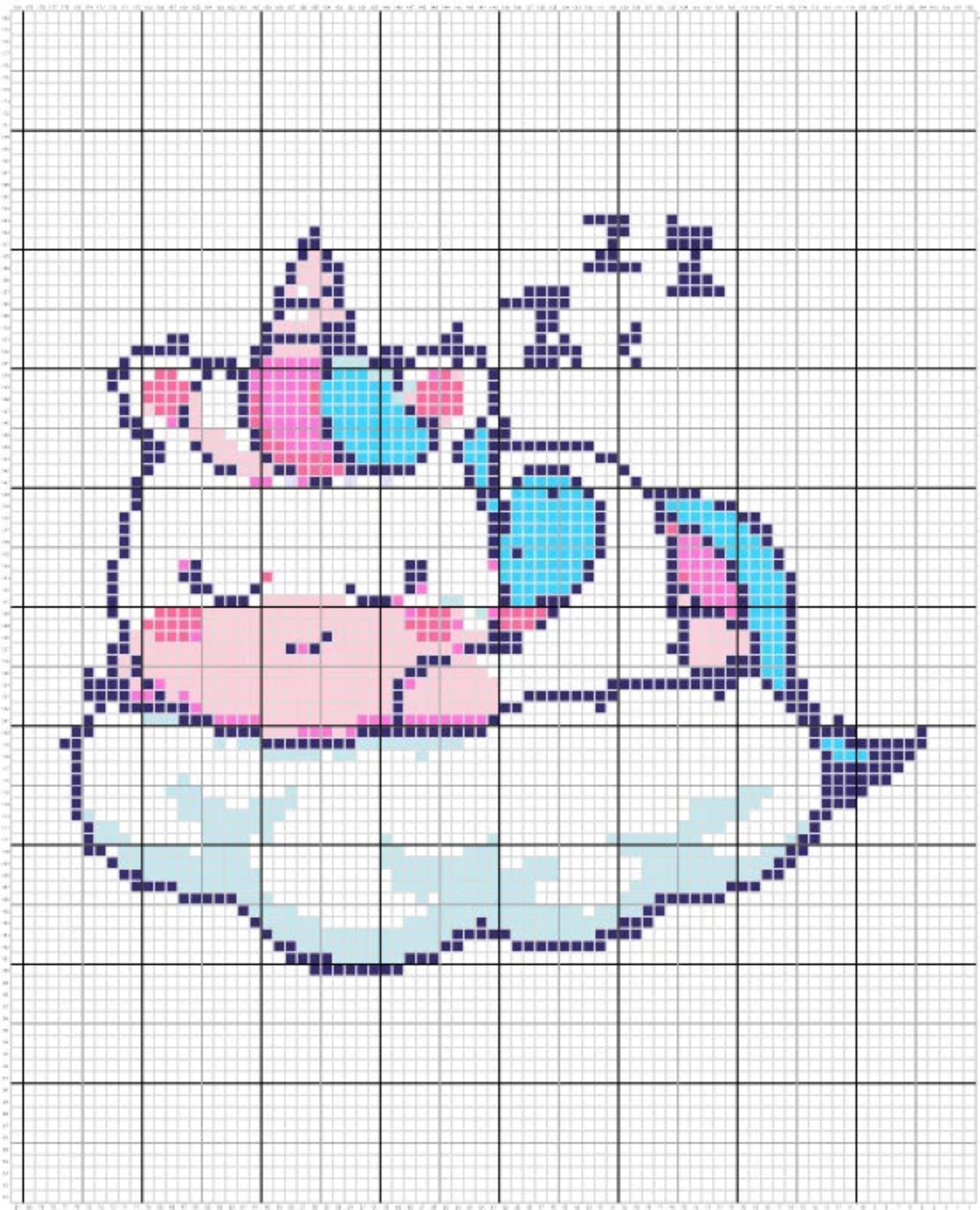 C2c Pattern C2c Crochet Pattern, Unicorn C2c Graph for Cozy Graphgan ...