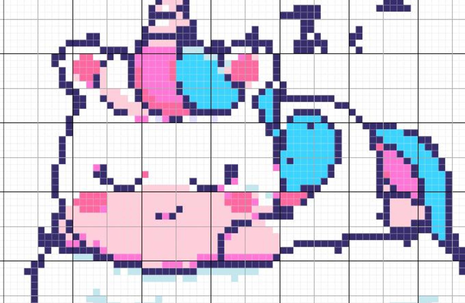 C2c Pattern C2c Crochet Pattern, Unicorn C2c Graph for Cozy Graphgan ...