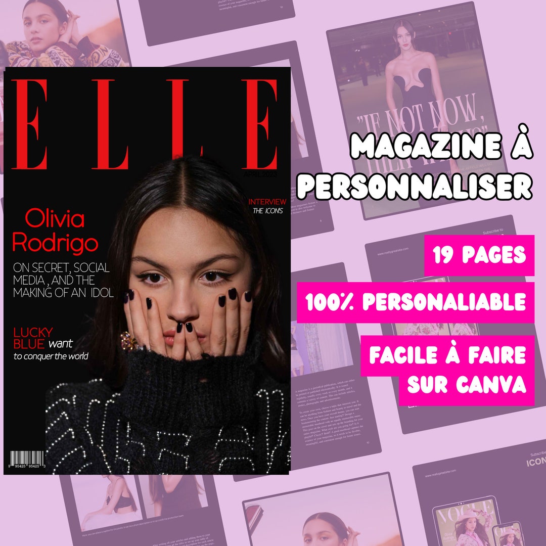 ELLE Magazine Template to Customize - Bestie Edition - 19 Pages - Ideal ...