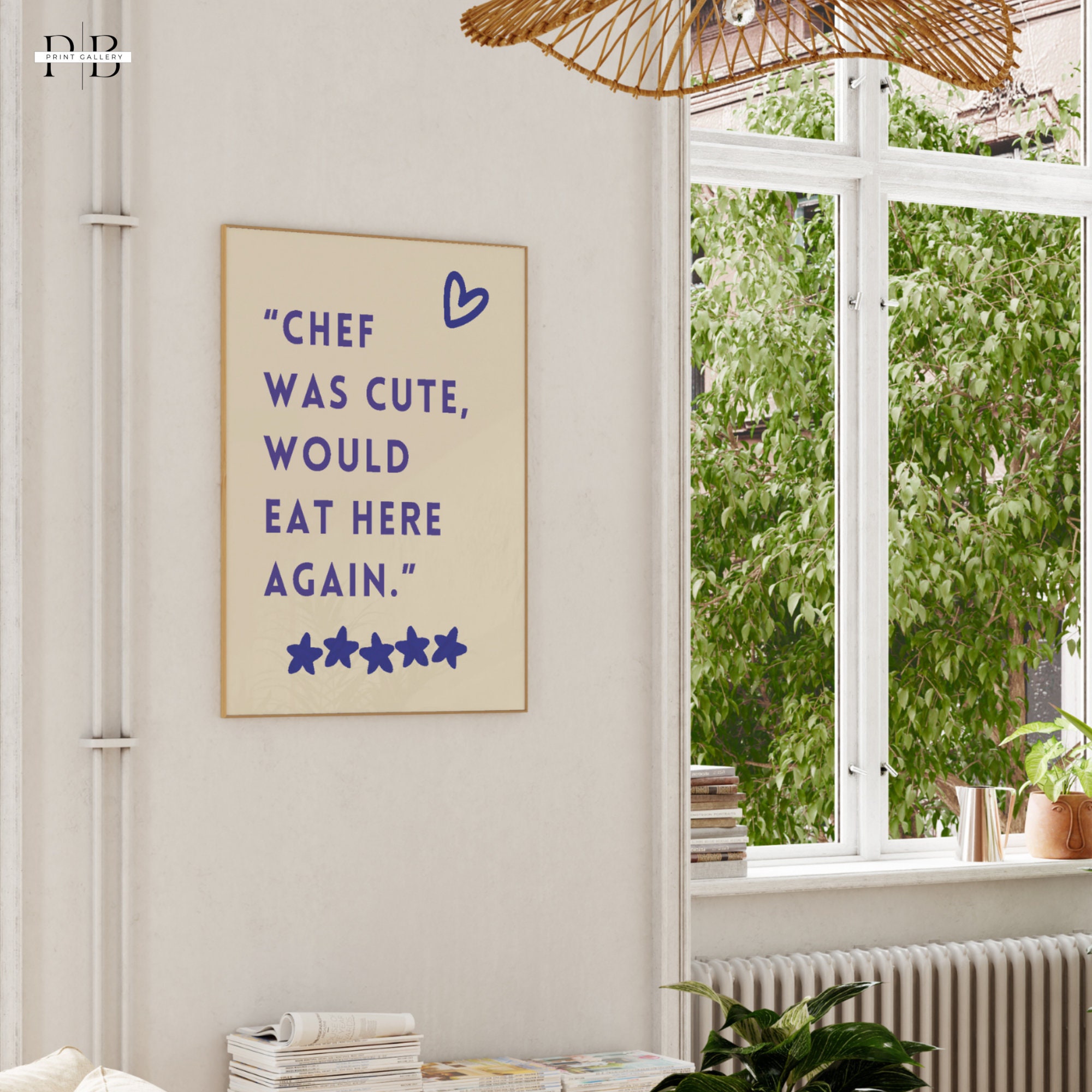Kitchen Art Food Quote Poster Kitchen Poster Funny Kitchen Art Chef Was ...