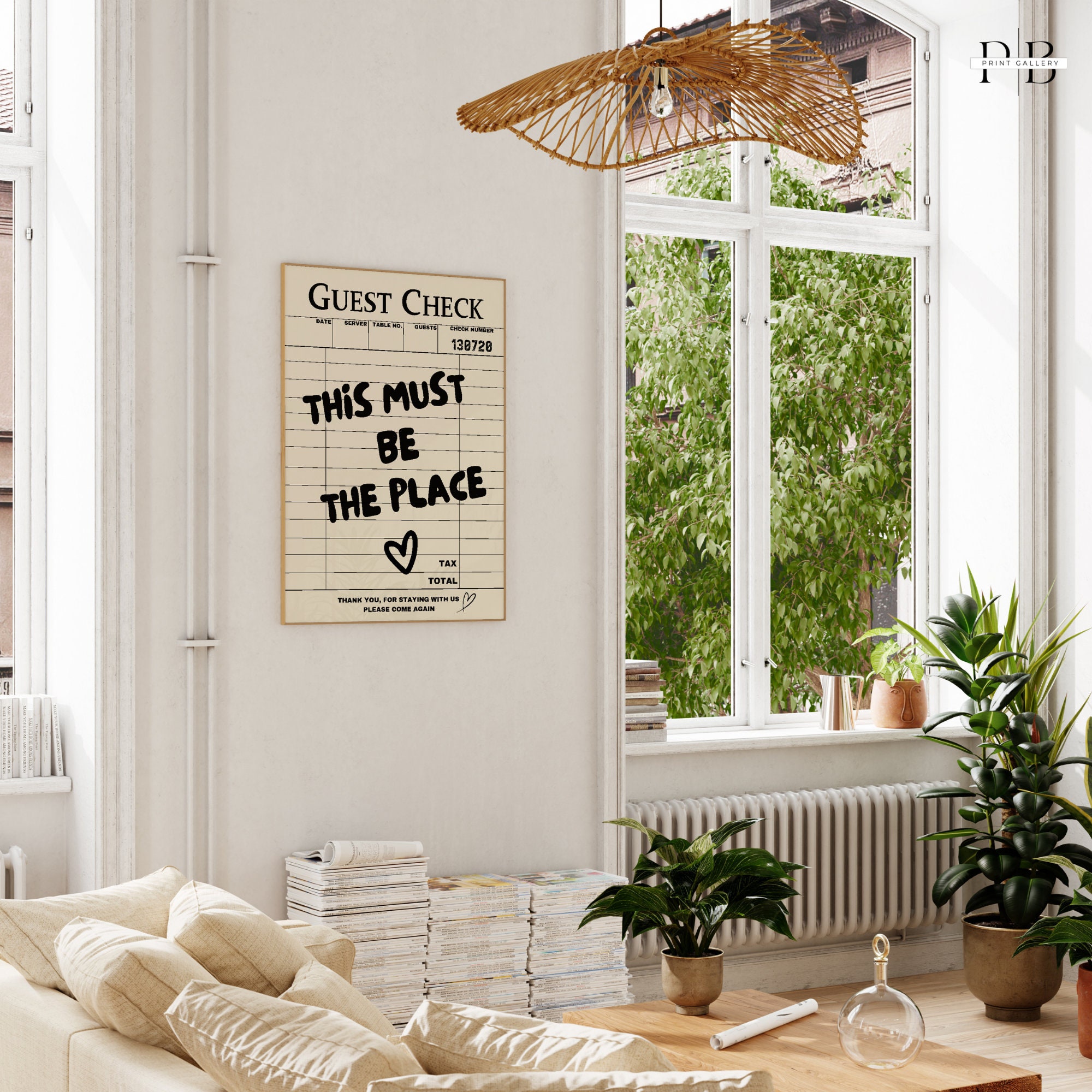 Guest Check Wall Art, Art Aesthetic Prints, This Must Be the Place ...