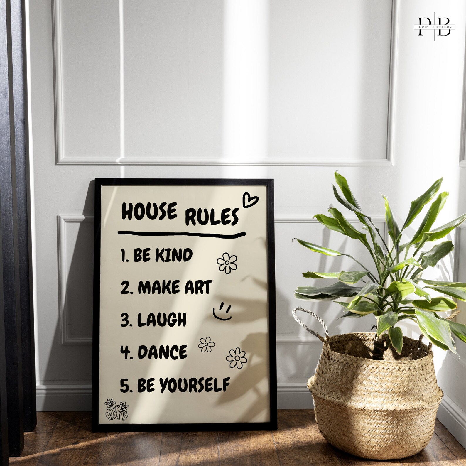 House Rules Art Print, Home Decor, Bar Cart Art, Apartment Poster, Dorm ...