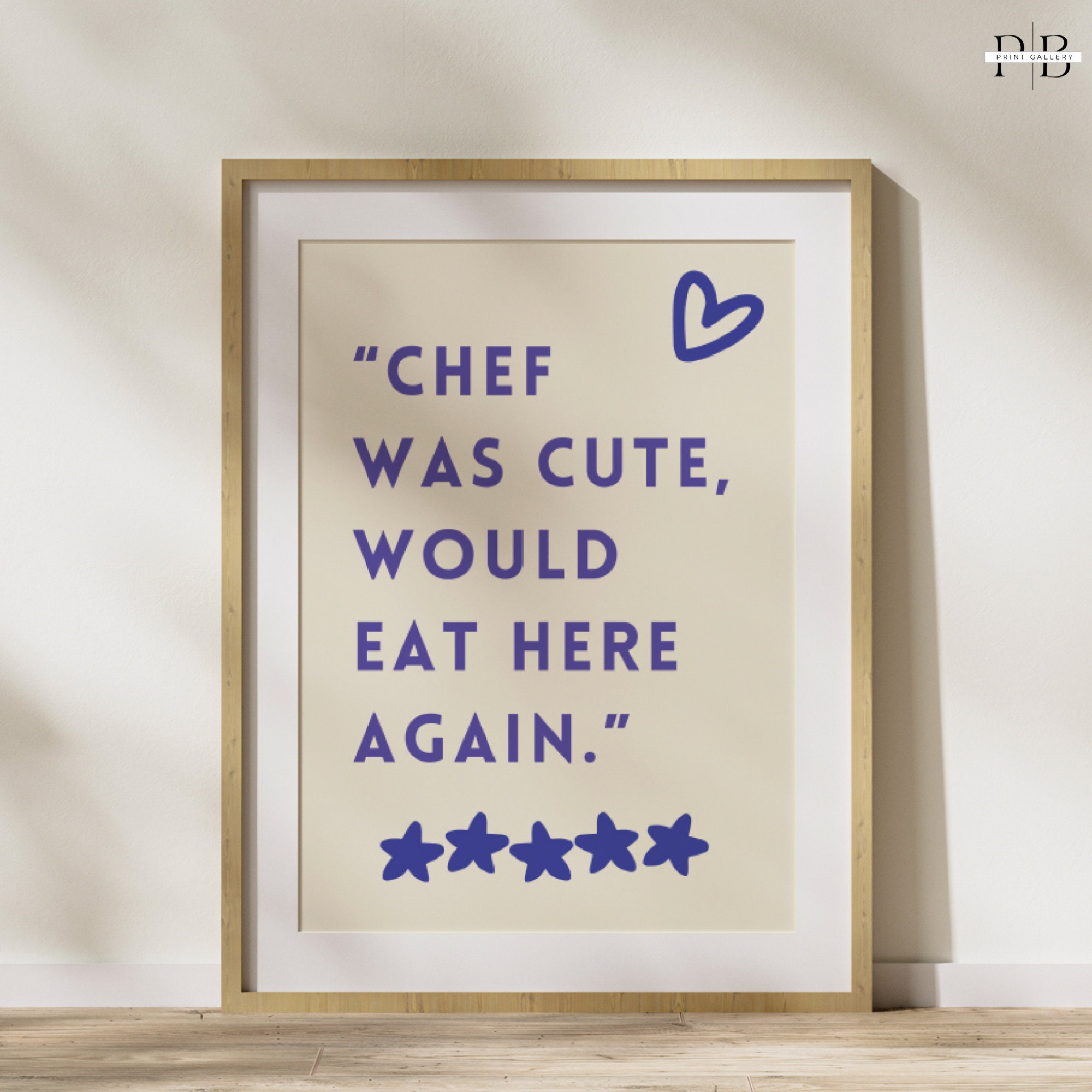 Kitchen Art Food Quote Poster Kitchen Poster Funny Kitchen Art Chef Was ...