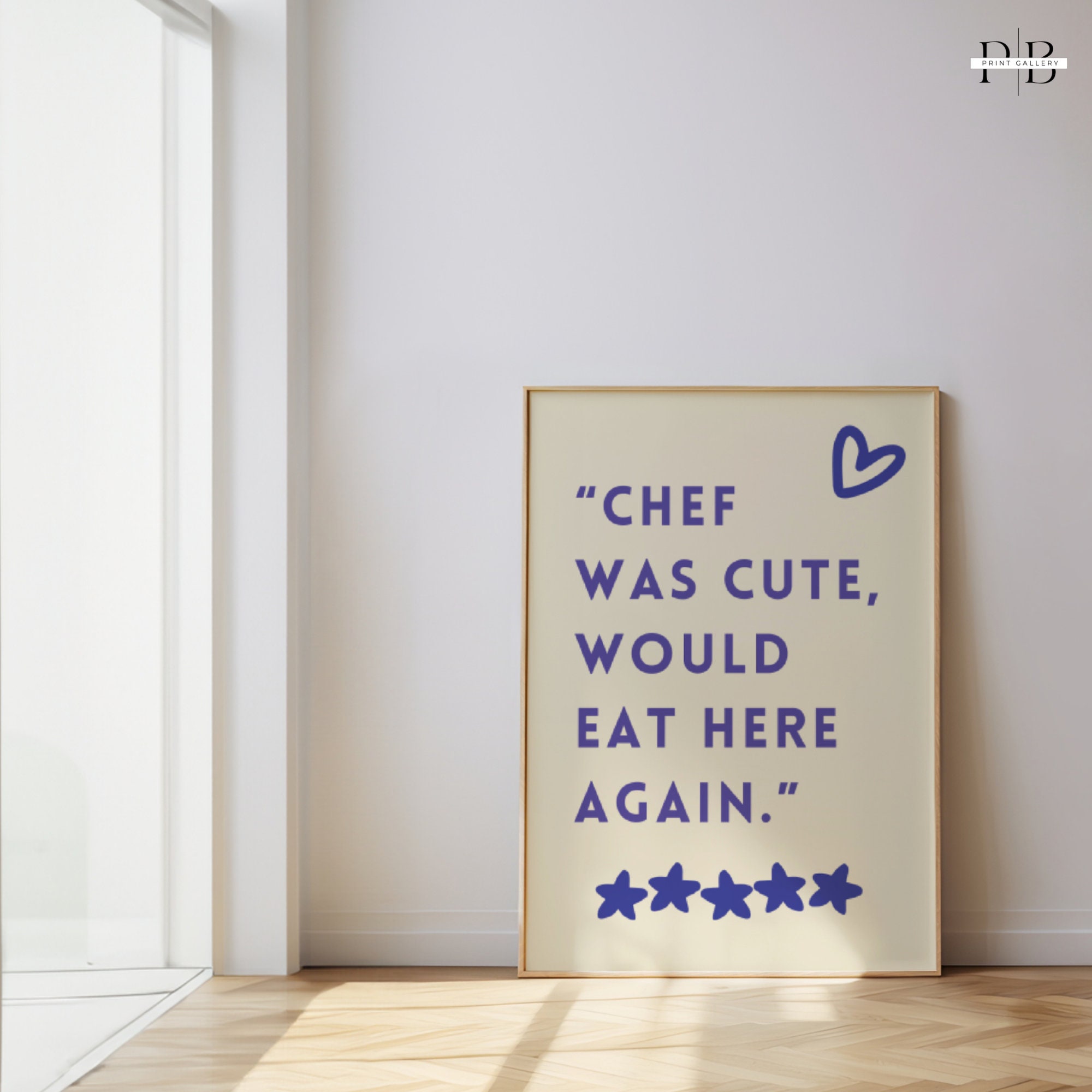 Kitchen Art Food Quote Poster Kitchen Poster Funny Kitchen Art Chef Was ...