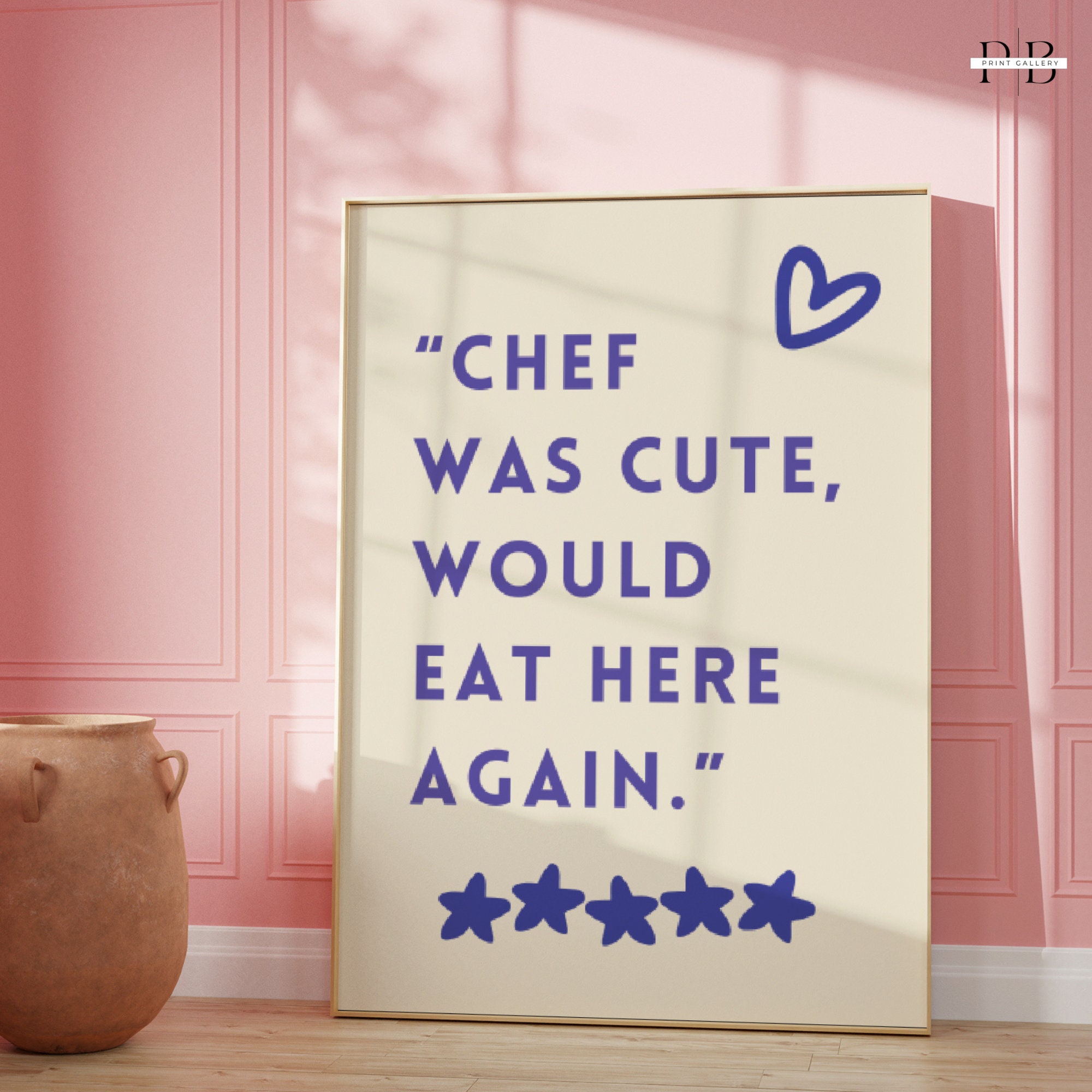 Kitchen Art Food Quote Poster Kitchen Poster Funny Kitchen Art Chef Was ...