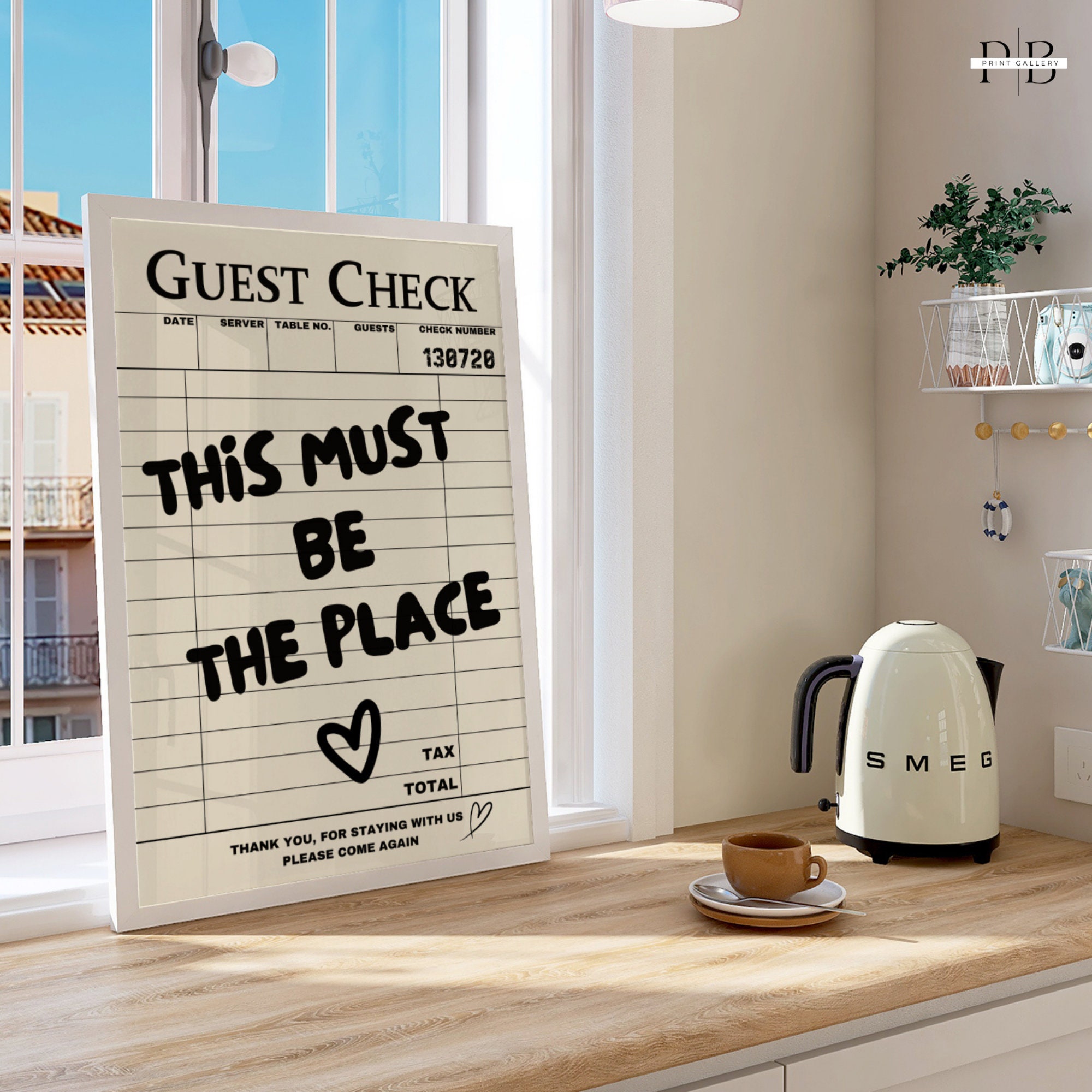 Guest Check Wall Art, Art Aesthetic Prints, This Must Be the Place ...