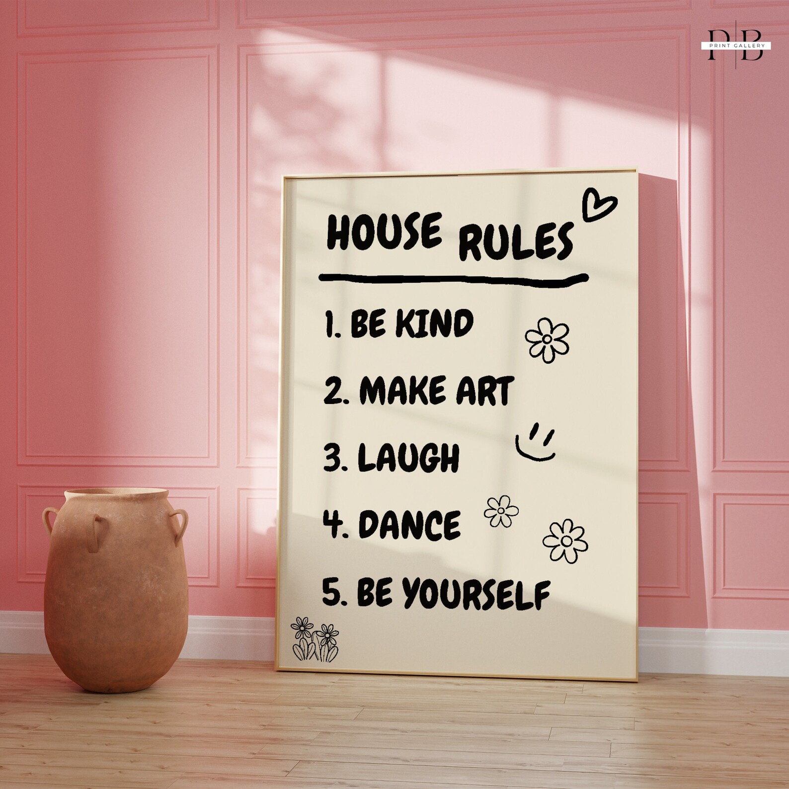 House Rules Art Print, Home Decor, Bar Cart Art, Apartment Poster, Dorm ...