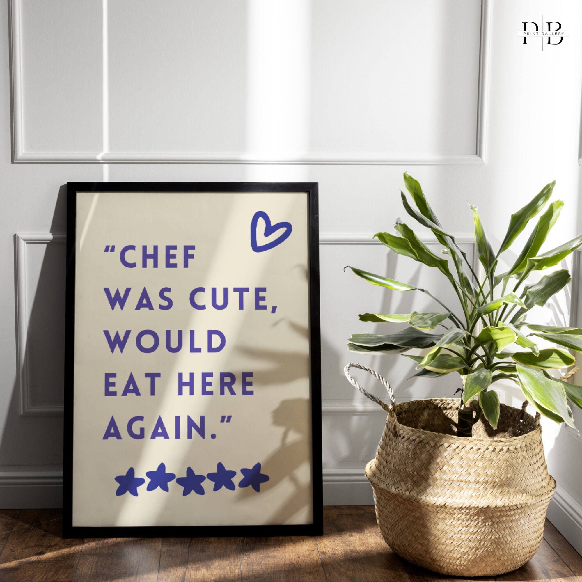 Kitchen Art Food Quote Poster Kitchen Poster Funny Kitchen Art Chef Was ...