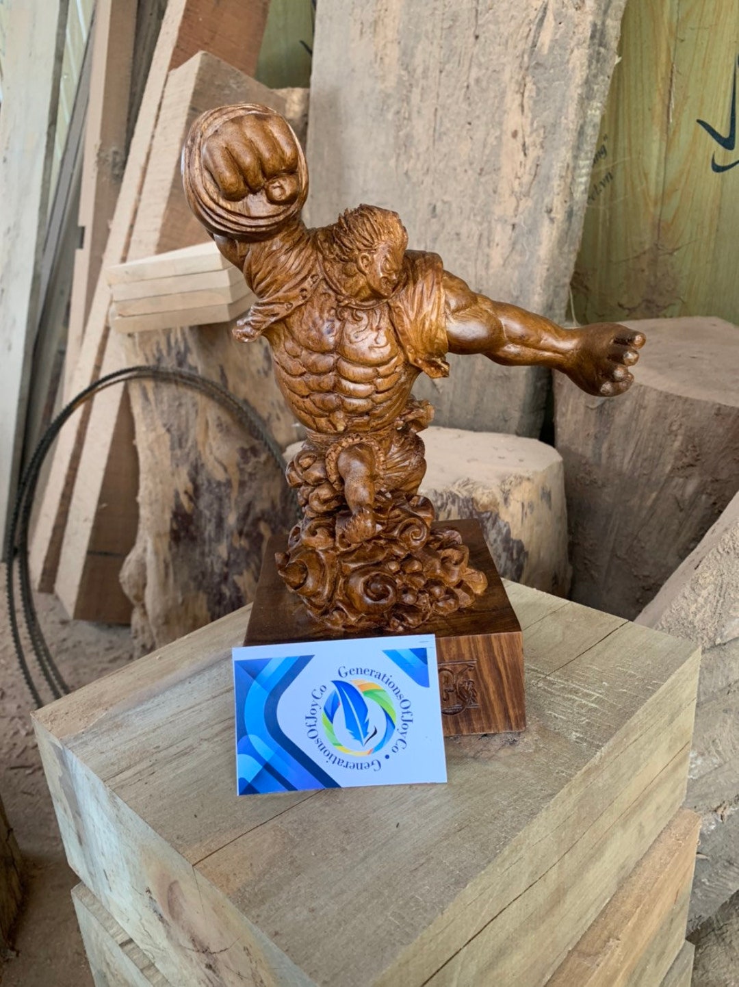 One Piece Monkey D. Luffy Wooden Statue Sculpture Carving - Etsy