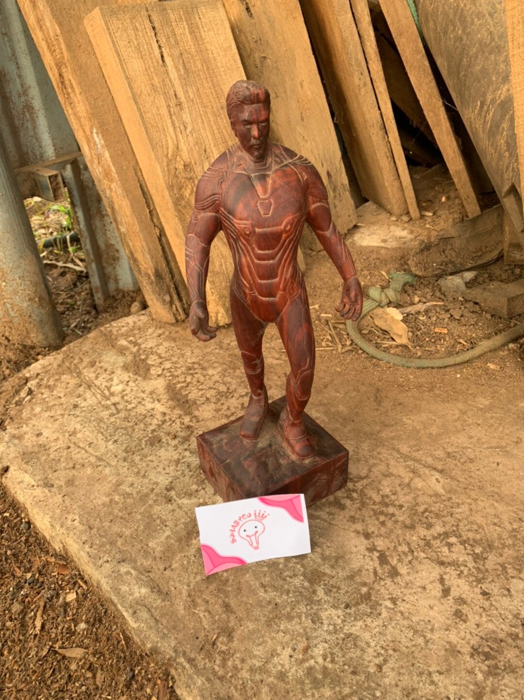 Tony Stark Iron Man Avengers Civil War Marvel Comics Statue Wooden ...