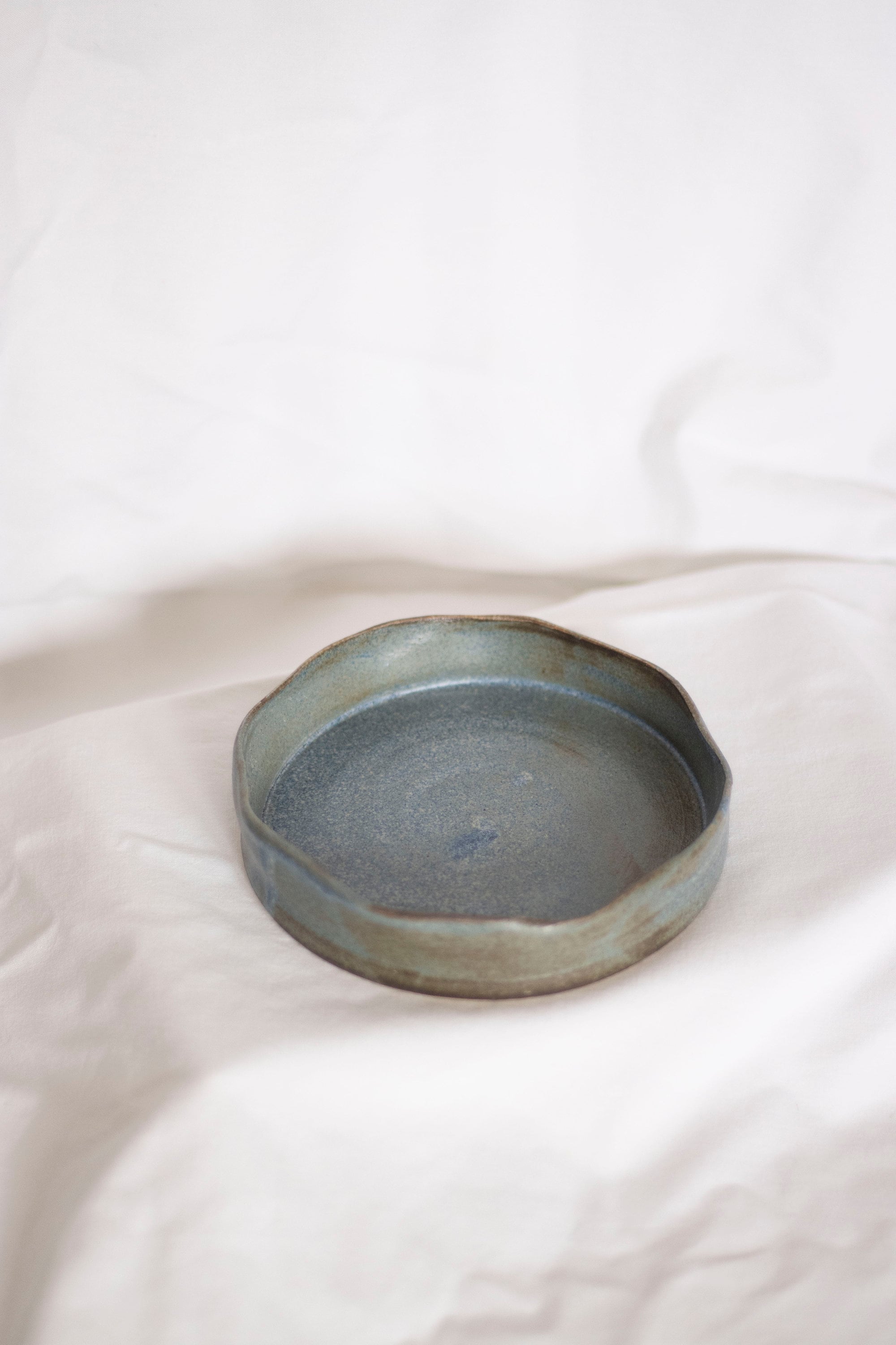 Handmade Ceramic Plate Unique Blue Sharing Plate - Etsy