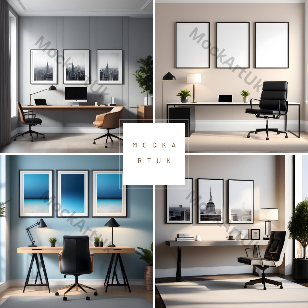 Interior Office Multi Picture Square Frame Mock up Bundle - Etsy