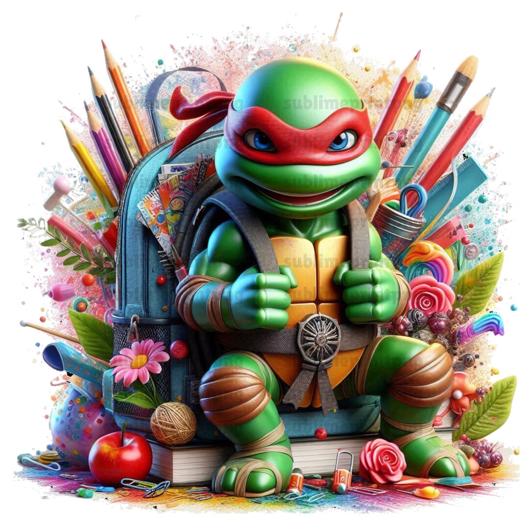 4 PNG Watercolor Splash Ninja Turtle for Print, T-shirts, High ...