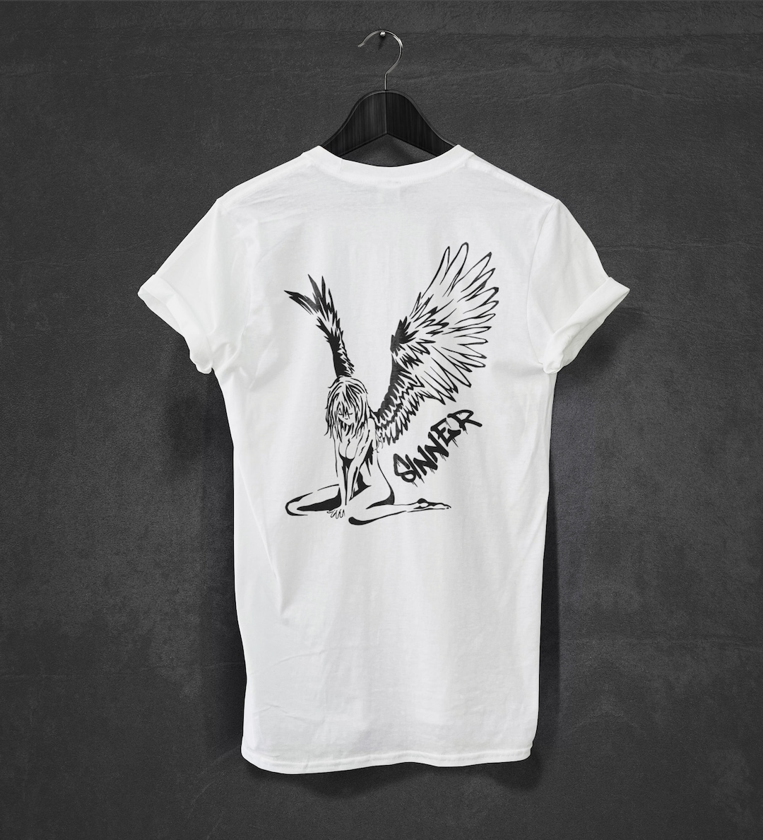 Fallen Angel T-shirt, Gothic T-shirt, Unisex Rave Clothing, Alternative ...