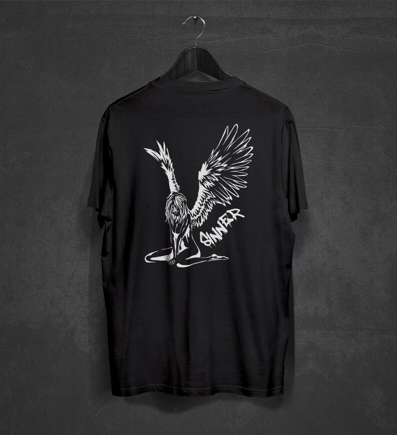 Fallen Angel T-shirt, Gothic T-shirt, Unisex Rave Clothing, Alternative ...