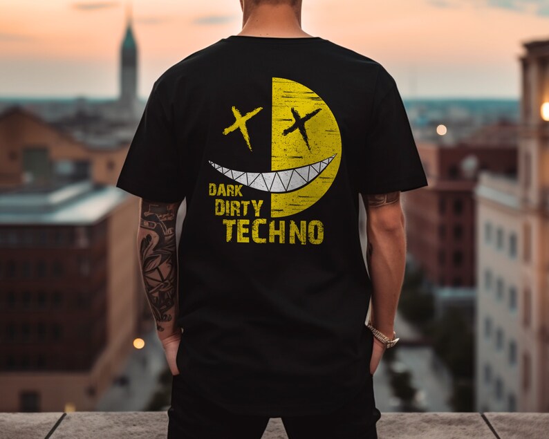 Dark Dirty Techno T-shirt, Rave T-shirt, Unisex Festival Outfit, Men's ...