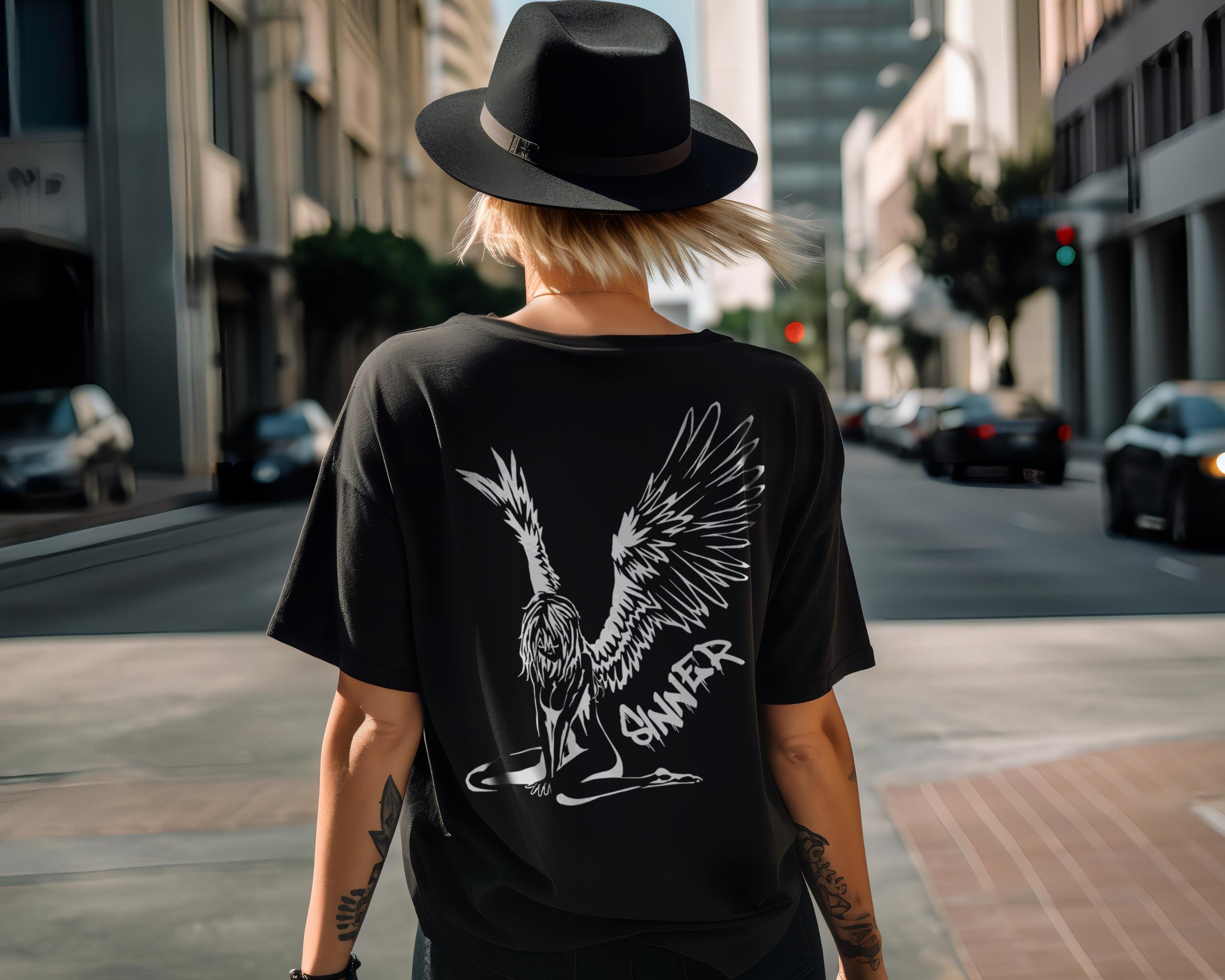 Fallen Angel T-shirt, Gothic T-shirt, Unisex Rave Clothing, Alternative ...