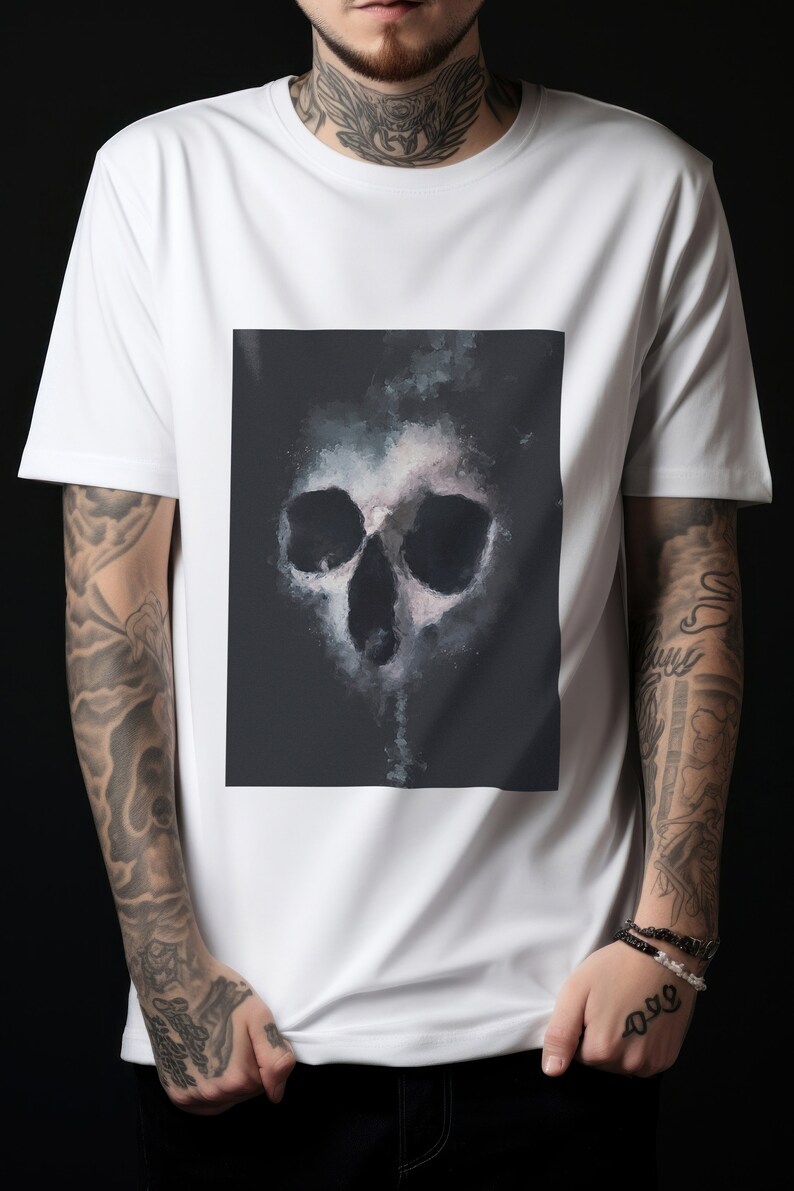 Gothic Skull T-shirt, Unisex Alternative Style Shirt, Edgy Tee, Grunge ...