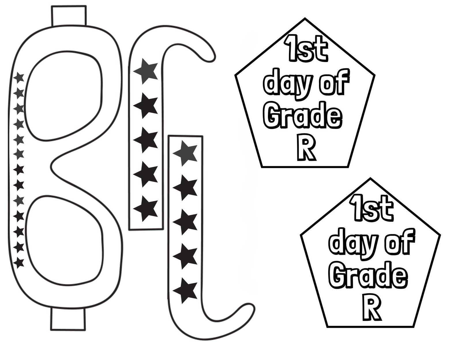First Day of School Glasses Craft for Grade R and 1 - Etsy